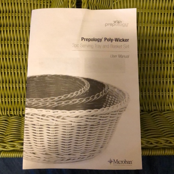 Prepology | Dining | Nib Prepology Polywicker Serving Tray Set | Poshmark